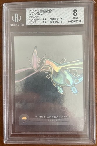 Pokemon Topps Lugia Movie 2000 First Appearance Foil #1 BGS 8 SURFACE 9 ...