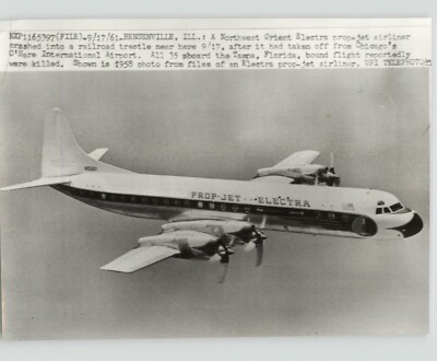 US Airlines LOCKHEED PROP JET ELECTRA Airplane Crash Aviation 1961 ...