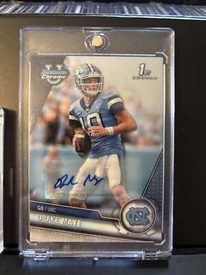 Drake Maye Bowman Chrome 1st Bowman Autograph | eBay
