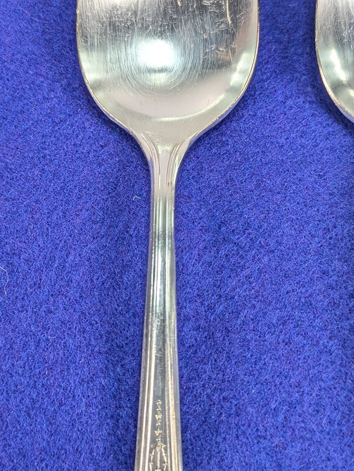 Queen Bess Serving Spoons (3) Oneida Community Tutor Silver Plate ...