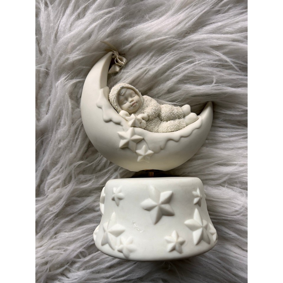 Dept 56 Snowbabies Music Box I'm So Sleepy Plays Brahms Lullaby Retired ...