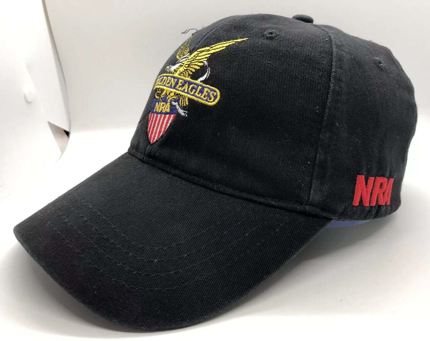 NRA Golden Eagles Cap Hat Adult Adjustable Black 100% Cotton | eBay