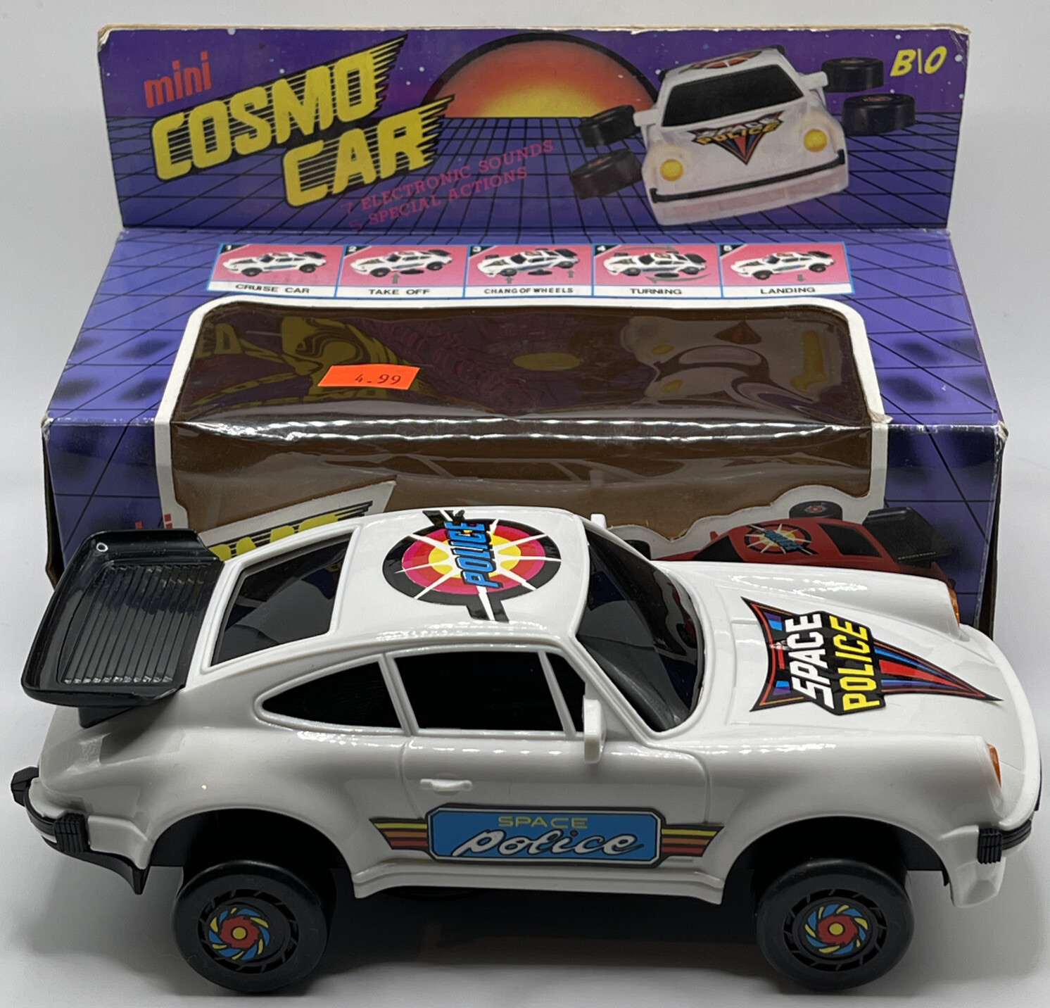 Mini Cosmo Car 7 Electronic Sounds Porsche 911 White HK-636 Space ...