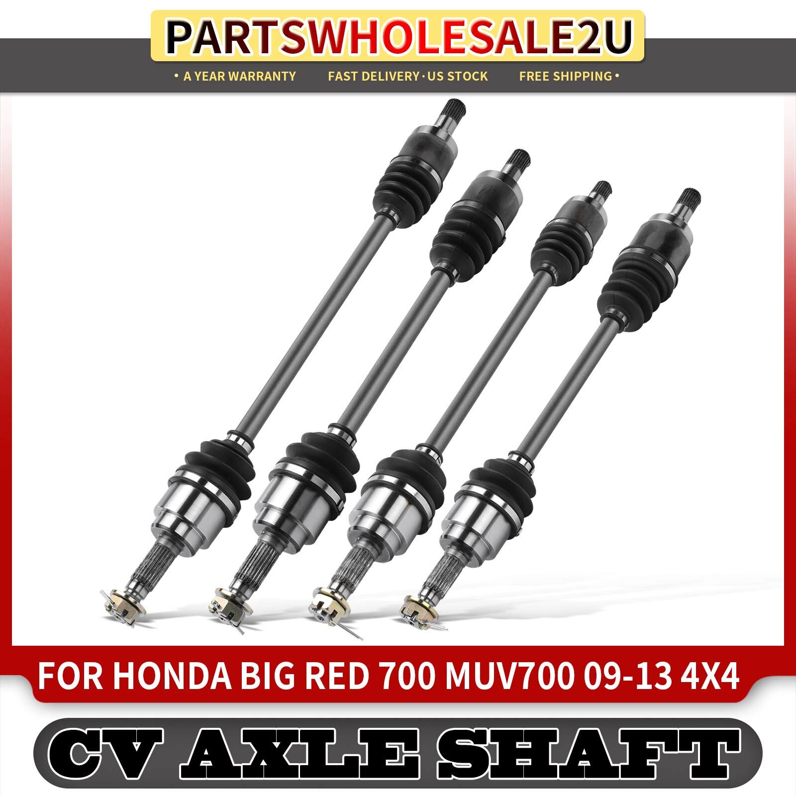 4Pcs Front & Rear Side CV Axle Assembly for Honda Big Red 700 MUV700 ...