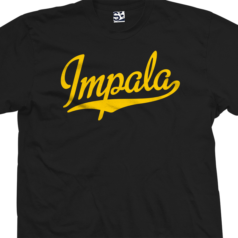 Impala Script T-Shirt | SS 62 63 64 65 67 Lowrider Classic Jersey Mens ...