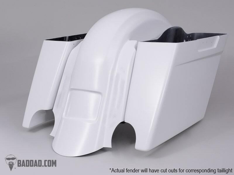 Bad Dad Summit No-Cut Saddlebag Kit 992 Chrome Taillights & Chrome ...