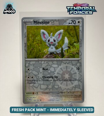 Minccino 136/162 Reverse Holo Pokémon TCG: Temporal Forces Pokemon Card ...