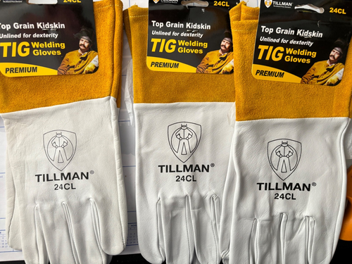 3 pairs of Tillman 24CL Premium Top Grade Kidskin TIG Welding Gloves ...