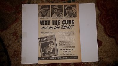 Dizzy Dean Billy Herman Lou Novikoff Cubs 1943 The Saturday Evening ...