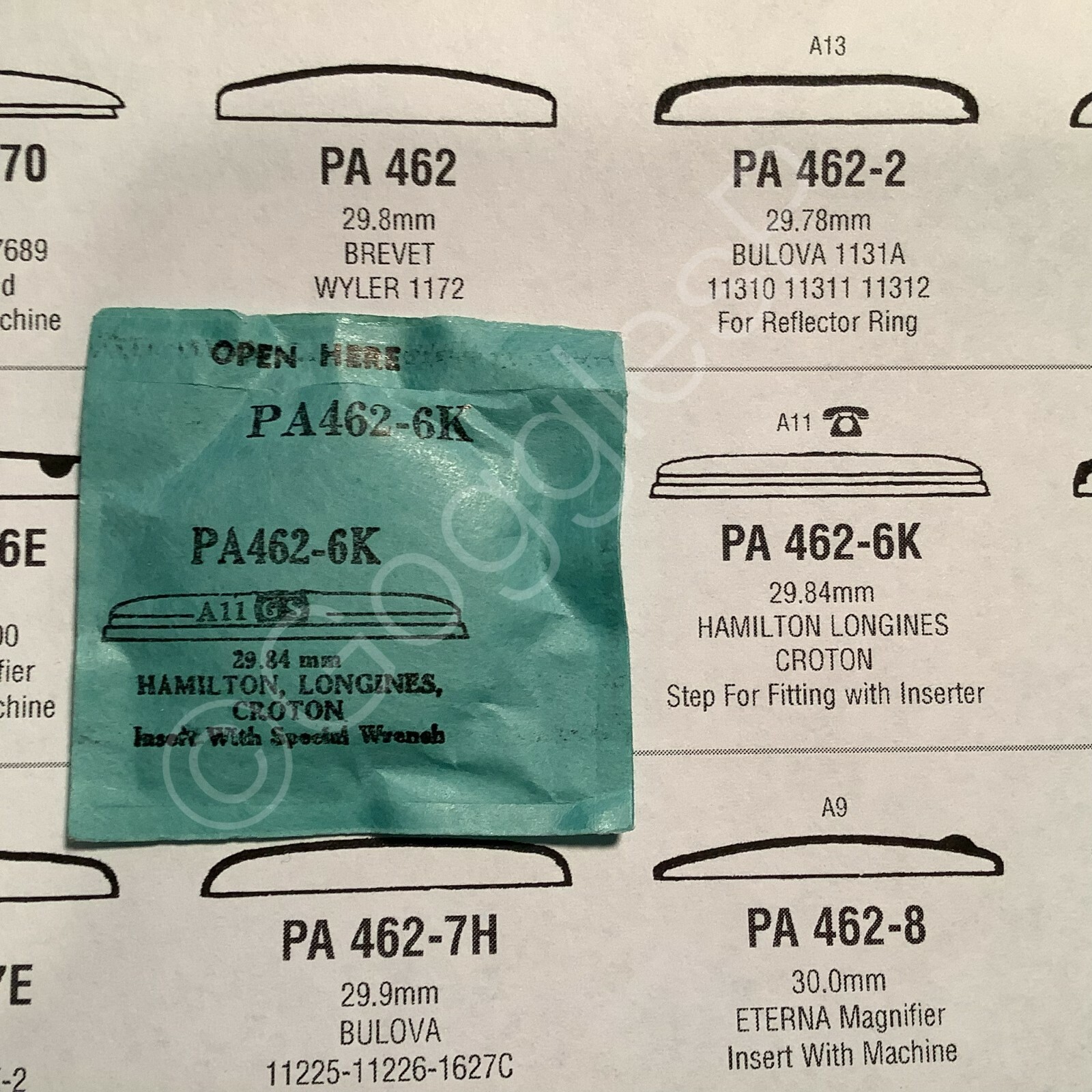 GS Round Replacement Crystals (PA Series) for Hamilton Watches - NOS | eBay