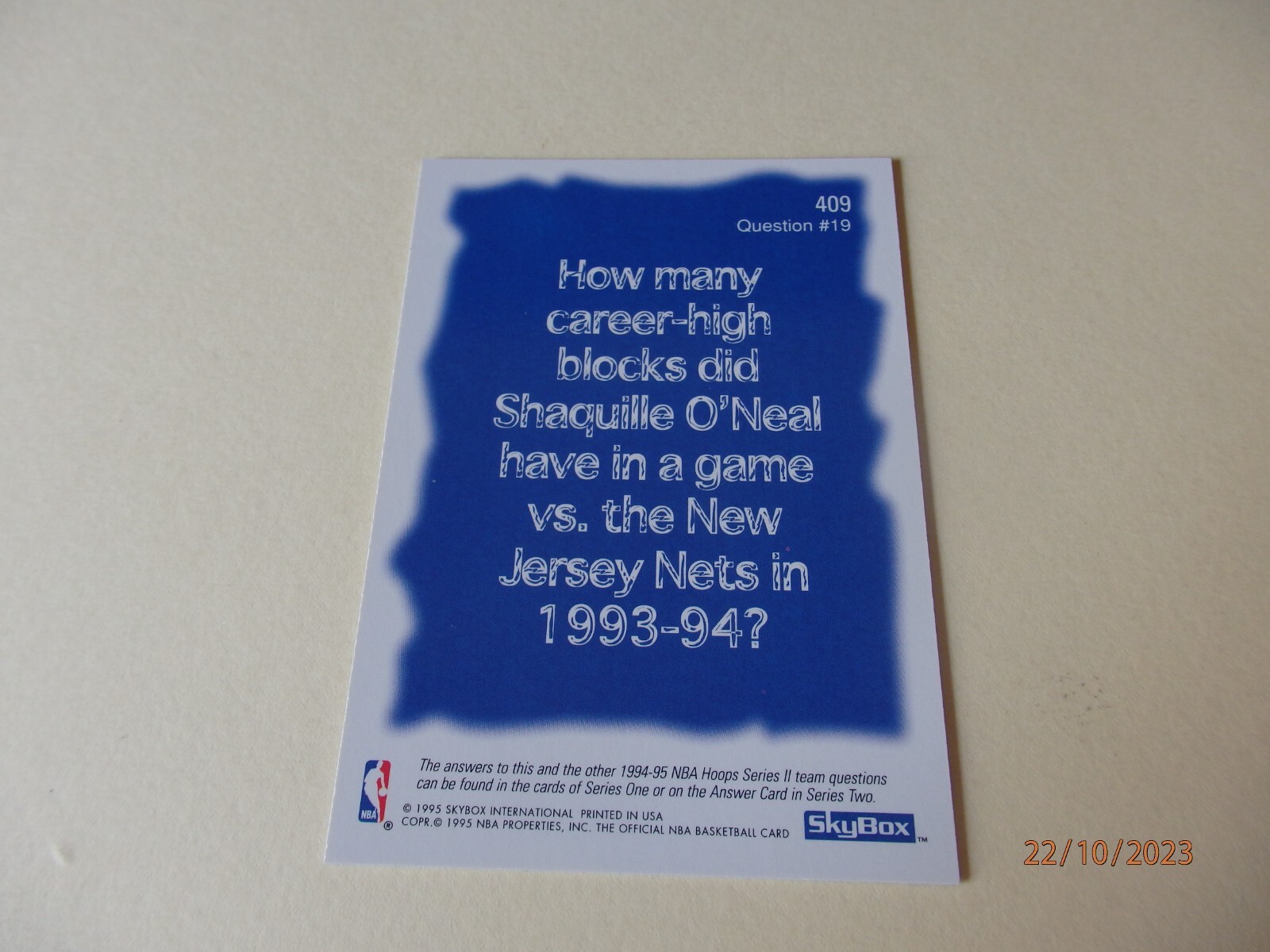 ORLANDO MAGIC - Team Logo Card - 1995 Skybox International NBA Hoops ...