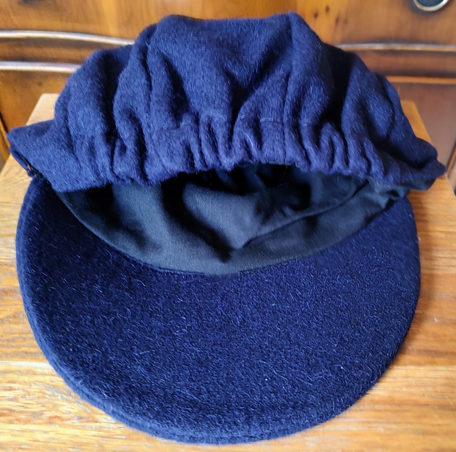 New Trad. Style England 1970s Navy Blue Woollen Cricket Caps, L & XL ...