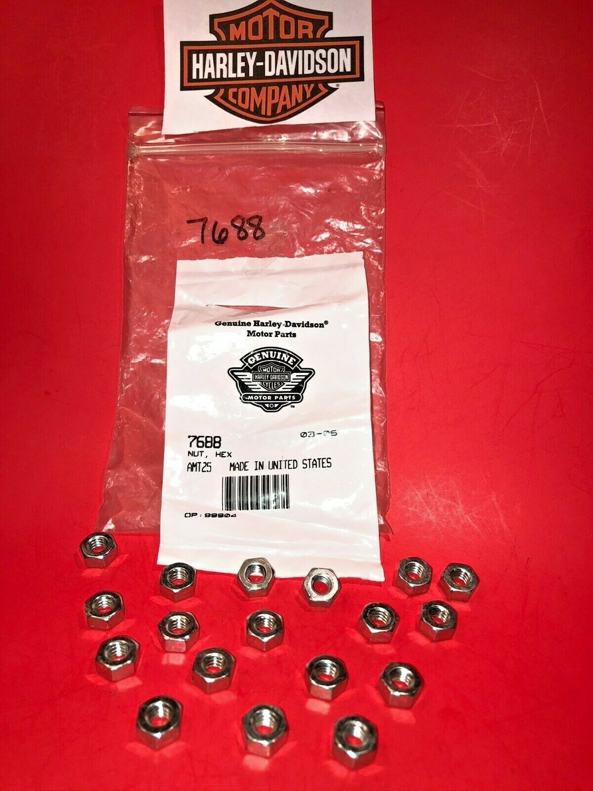 NOS OEM Harley Davidson 7688 Hex Nut LOT OF THREE (3) | eBay
