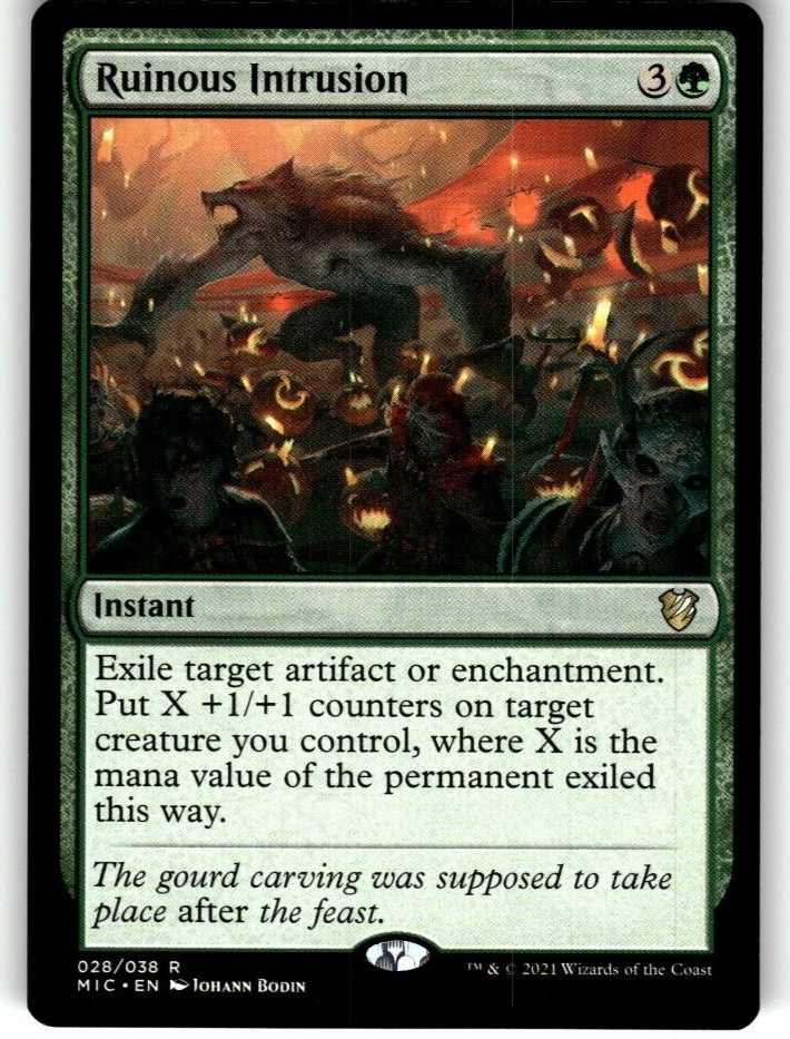 MTG Midnight Hunt Ruinous Intrusion MIC 028/038 R NM/MT | eBay