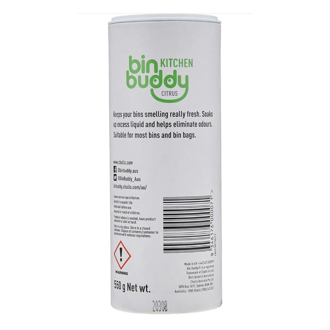 Bin Buddy Kitchen Bin Deodoriser Powder Neutraliser Eliminate Odour ...