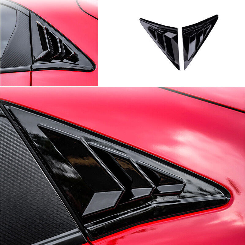 Bright Black Side Window Scoop Louver Trims For Honda Civic Hatchback ...