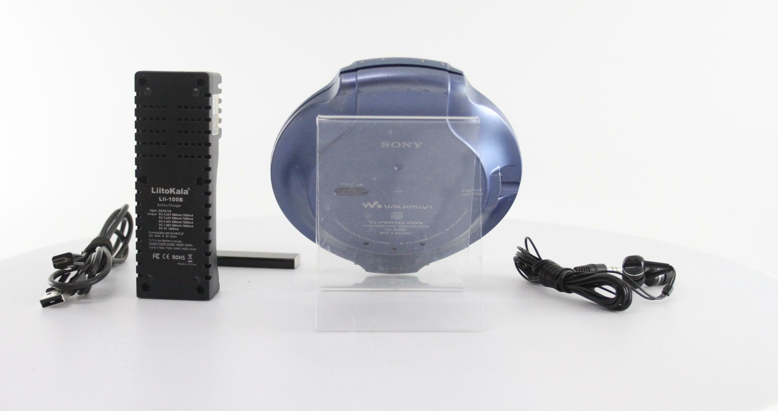 Sony ATRAC/MP3 Walkman - Personal Portable CD Player - Blue (D-NE900/LM ...