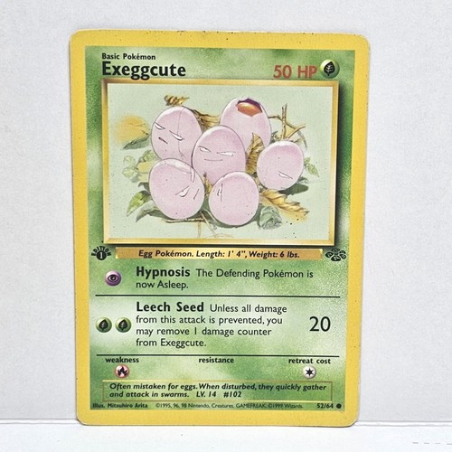 Exeggcute 52/64 1st Edition Jungle Set Non-Holo Pokemon Card WoTC ...
