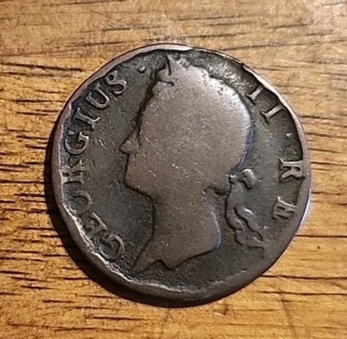 1742 George II Bronze Irish Ireland Half Penny Coin | eBay