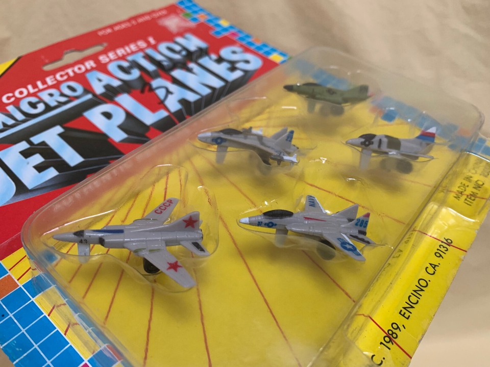 F-14A TOMCAT F/A 18 HORNET F-4 PHANTOM MICRO MACHINES SIZE JET PLANES ...