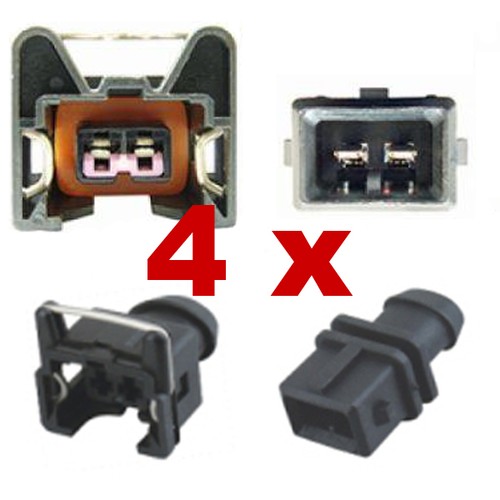 Fuel Injection Connectors - BOSCH EV1 SHORT (4 x Set) injector plug ...