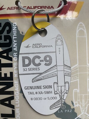 Douglas DC-9 Aero California PlaneTag #0830 by MotoArt PlaneTags ...