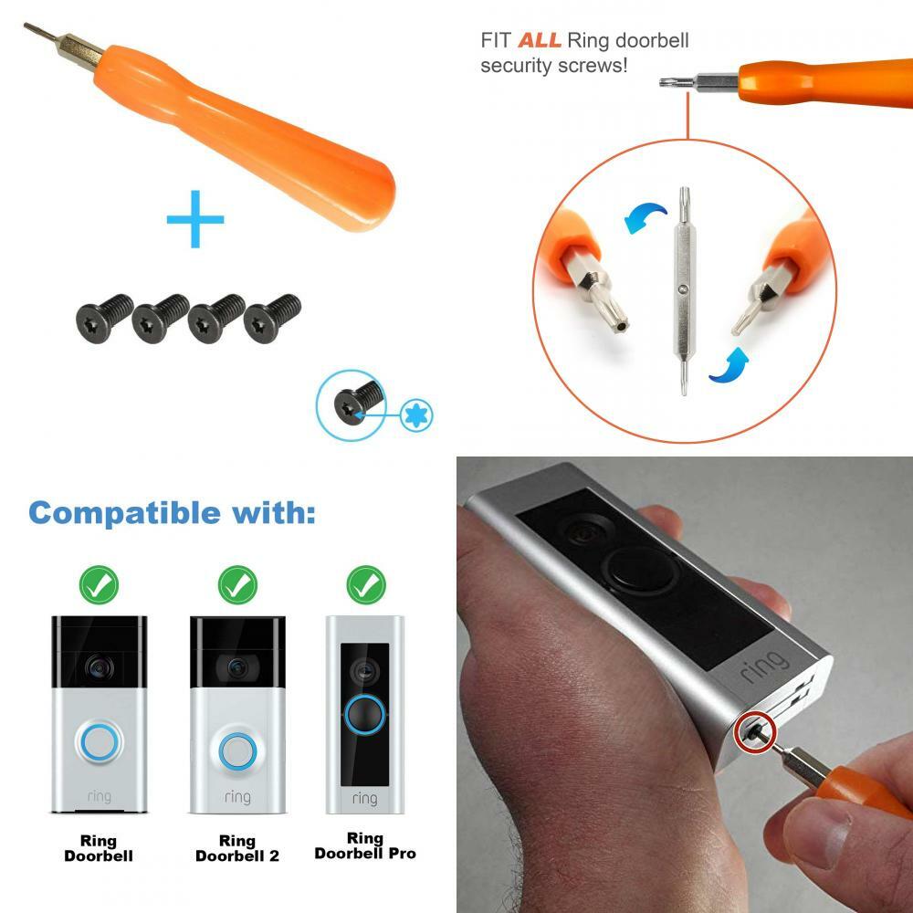 Ring Doorbell Replacement Security Screws and Screwdriver Kit | eBay