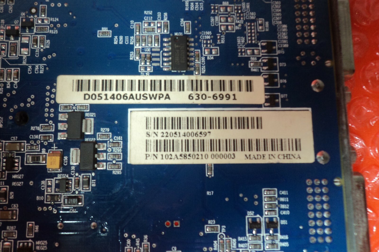 ATI 109-A58503-00C 630-6991 Power Mac Video Card 102-A5850210 000003 ...