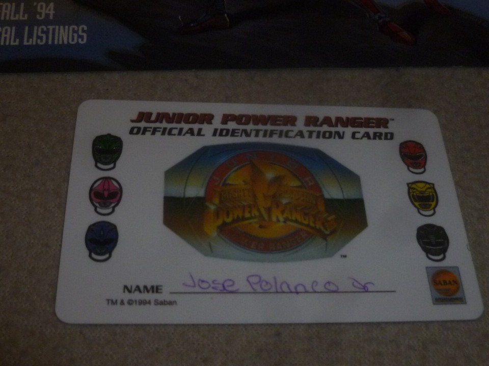 VINTAGE SABAN'S MIGHTY MORPHIN POWER RANGERS OFFICIAL FAN CLUB BOX KIT ...