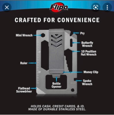flippo multi tool money clip | eBay