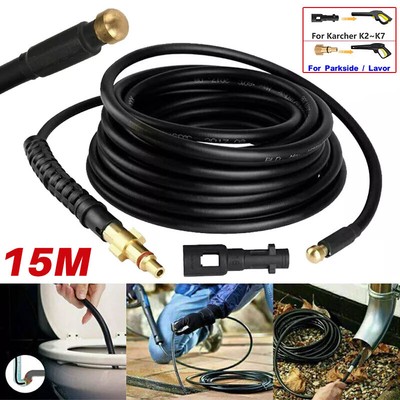 Flexible Drain Pipe Cleaning Hose Tube Unblocker Pressure Washer Sewer ...