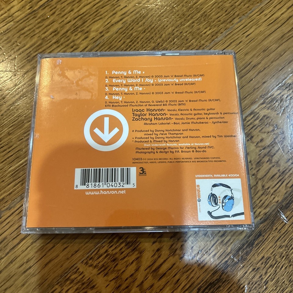 Penny & Me [US] [Single] by Hanson (CD, Mar-2004, 3CG Records) NEW Free ...