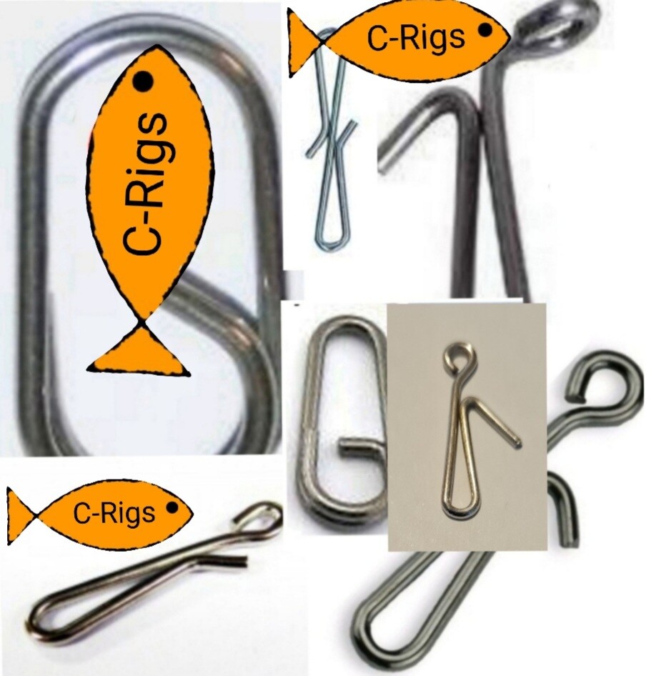 C-Rigs Sea Fishing Rig Clips(Koike, clipdown, Weight Attach, Split ...