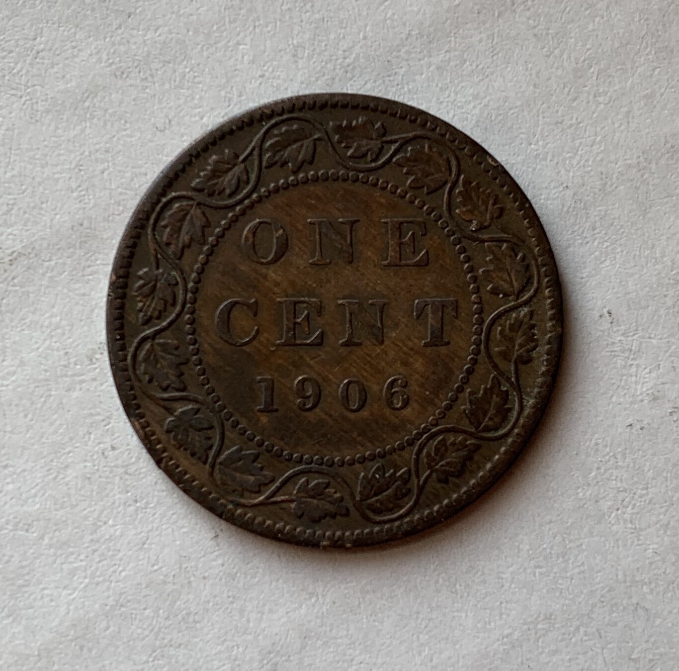 1906 EDWARD VII DEI GRATIA REX IMPERATOR CANADA ONE CENT COIN VF ...