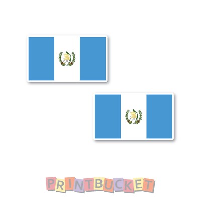 Guatemala Flag sticker 120mm 2 pack quality waterproof & fadeproof ...