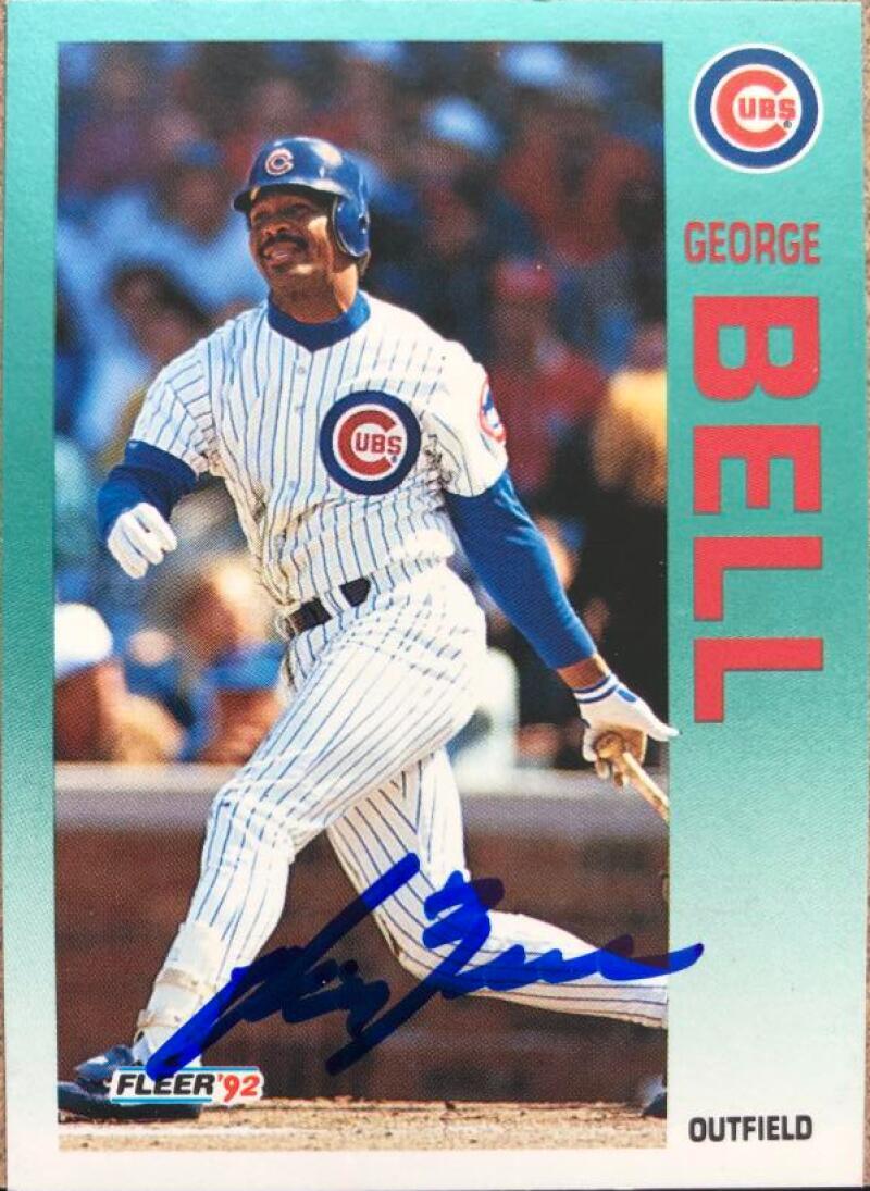 George Bell Autographed 1992 Fleer #376 | eBay