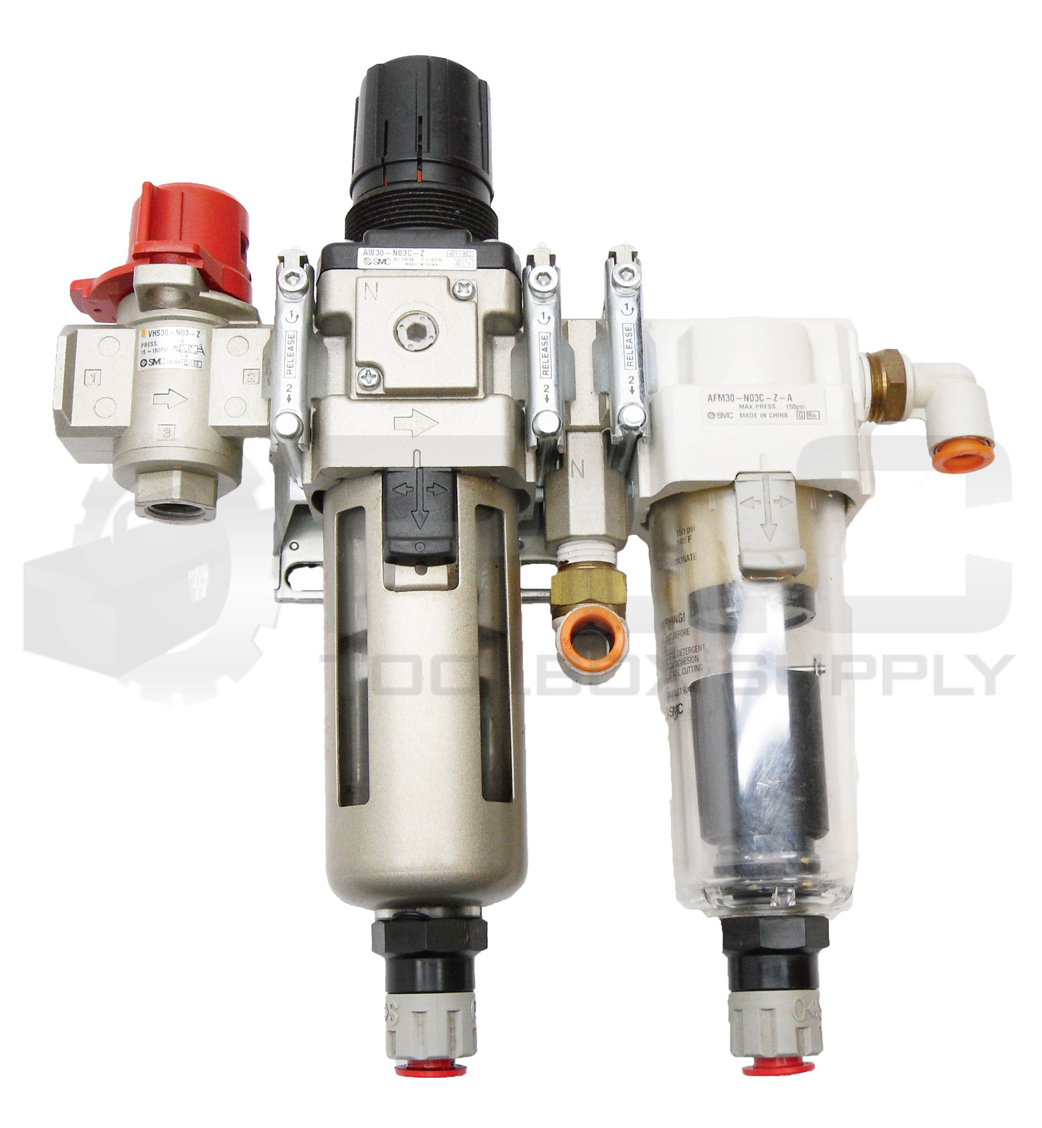 SMC AW30-N03C-Z FILTER REGULATOR W/ VHS30-N03-Z W/AFM30-N03C-Z-A | eBay