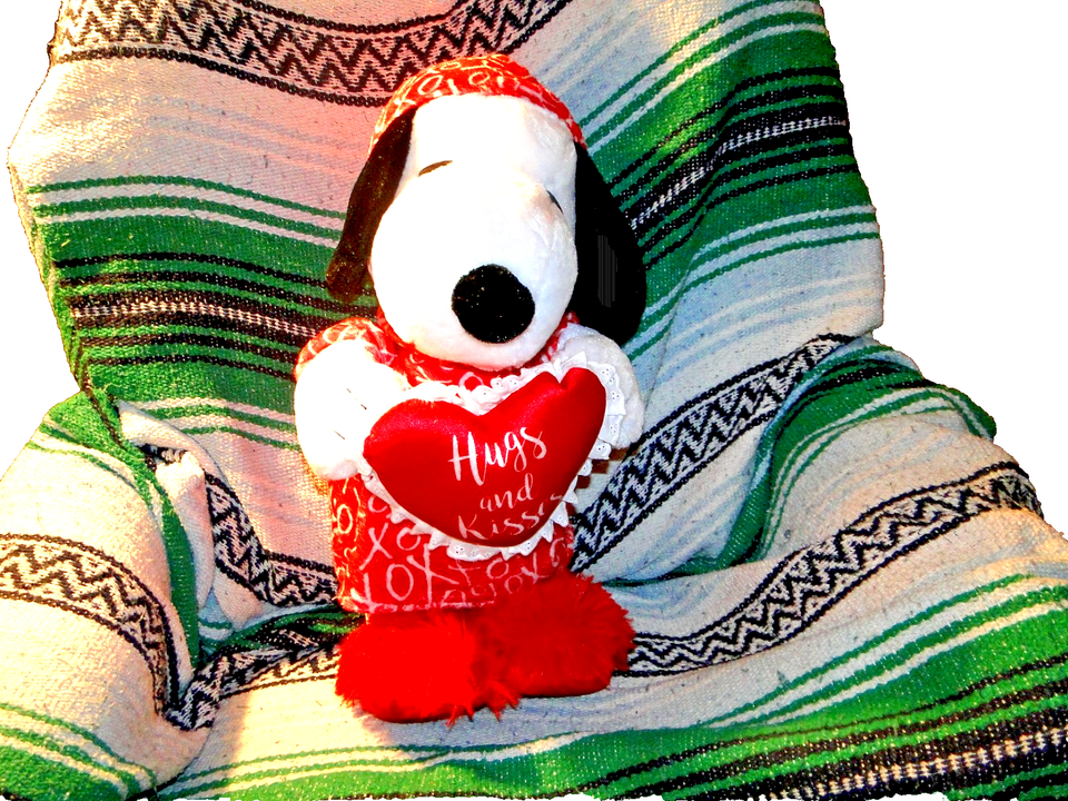 Large Snoopy 20" Tall Nighttime XOXO Plush Charlie Brown Dog Peanuts ...