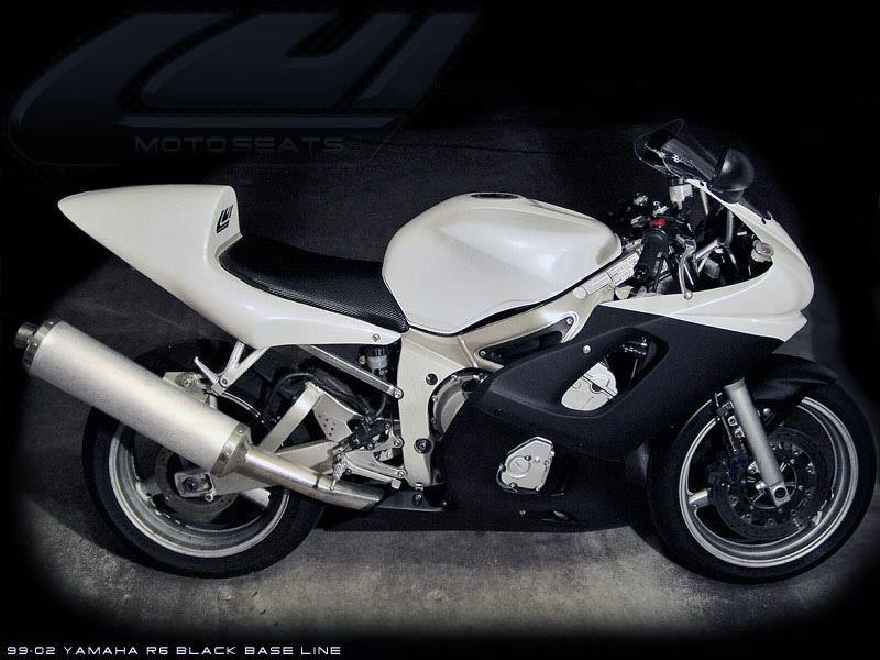 Yamaha R6 Seat Cover 1999 2000 2001 2002 Black Front Carbon Fiber Look ...