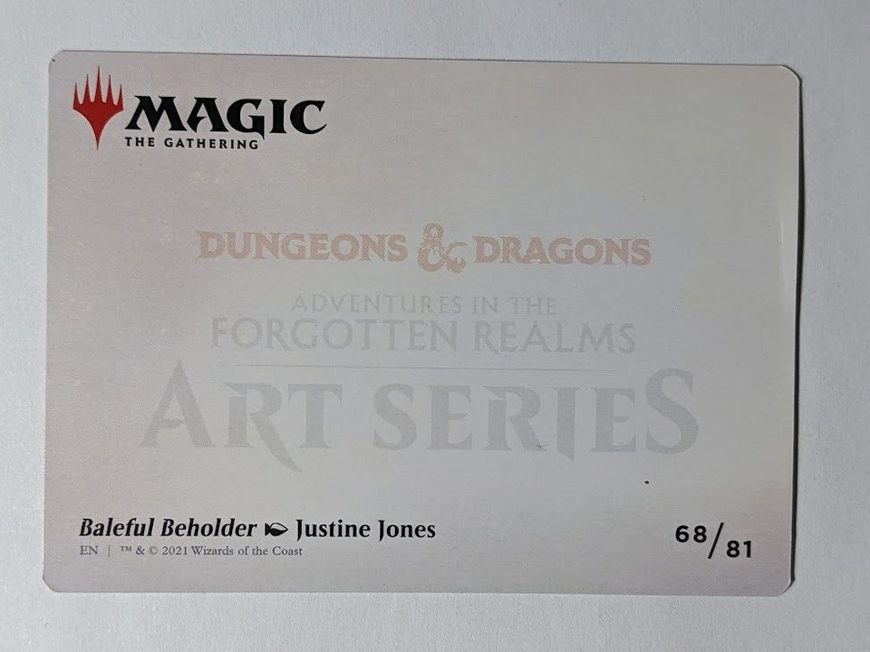 Baleful Beholder 68/81 Art Card MTG Art Card | eBay