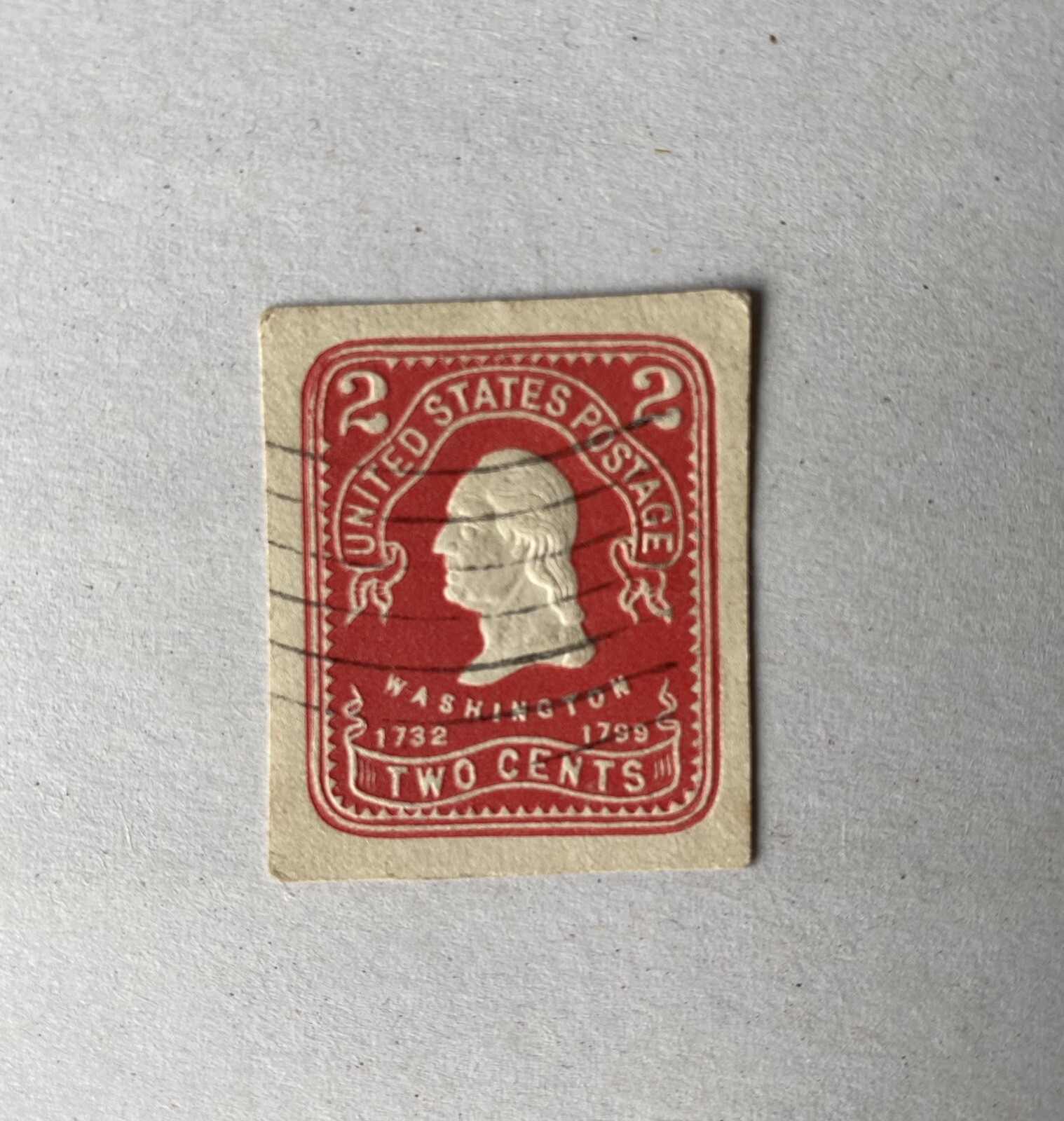 1732 1799 George Washington Postage Stamp Two Cents OLD RARE RARE RARE ...