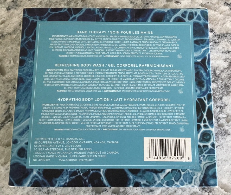 Crabtree & Evelyn LA SOURCE Gift Set Hand therapy, Body Wash, Lotion ...