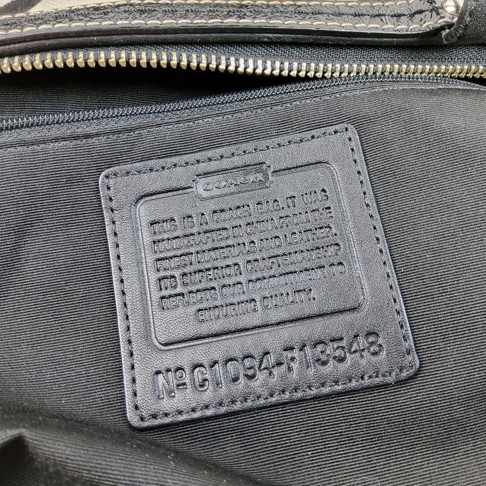 Coach Signature F13548 Black Tote Shoulder Handbag Purse | eBay