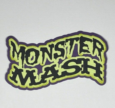 Monster Mash Title Die Cut Scrapbook Embellishment Halloween | eBay