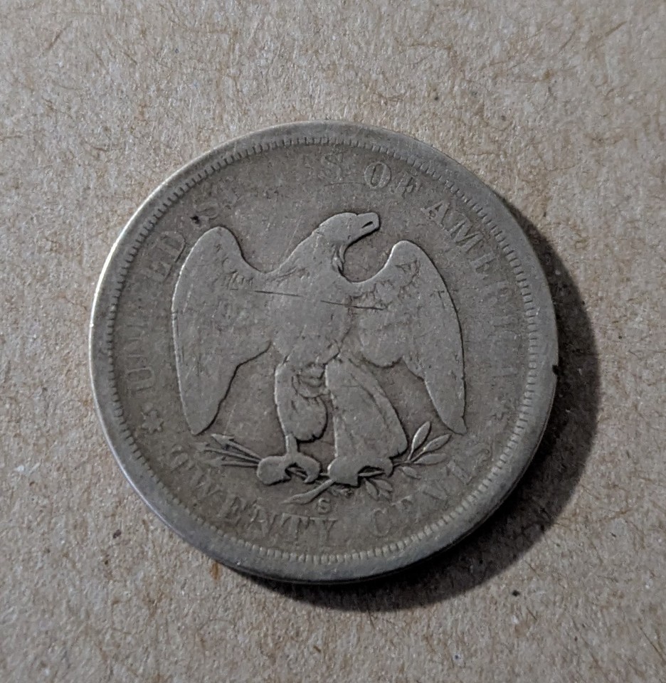 1875-S Twenty Cent Piece 20 Cents Nicely Circulated Great for Type Set ...