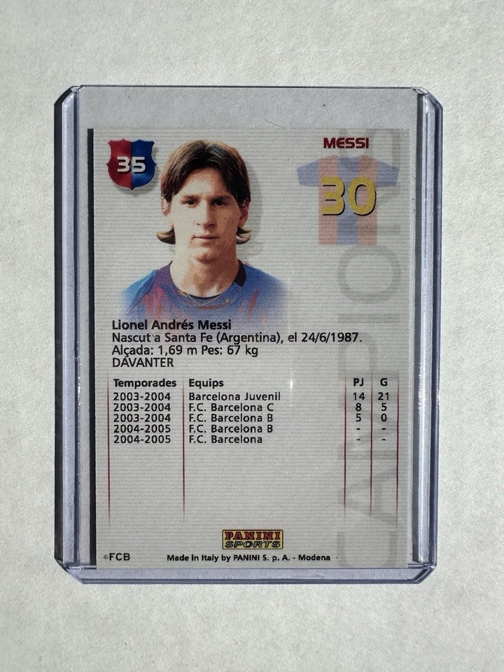 2004-05 Lionel Messi Barca Campeon #35 Rookie Novelty Card. Barcelona ...