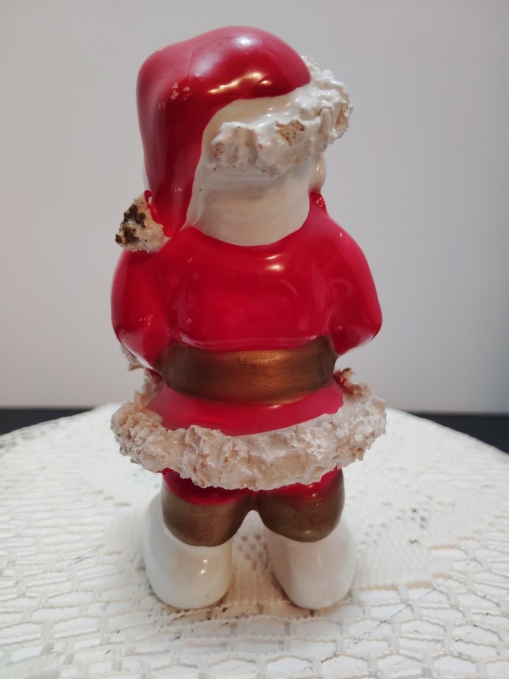VINTAGE Ceramic Spaghetti Santa Claus With Dove Christmas Figurine Hand ...