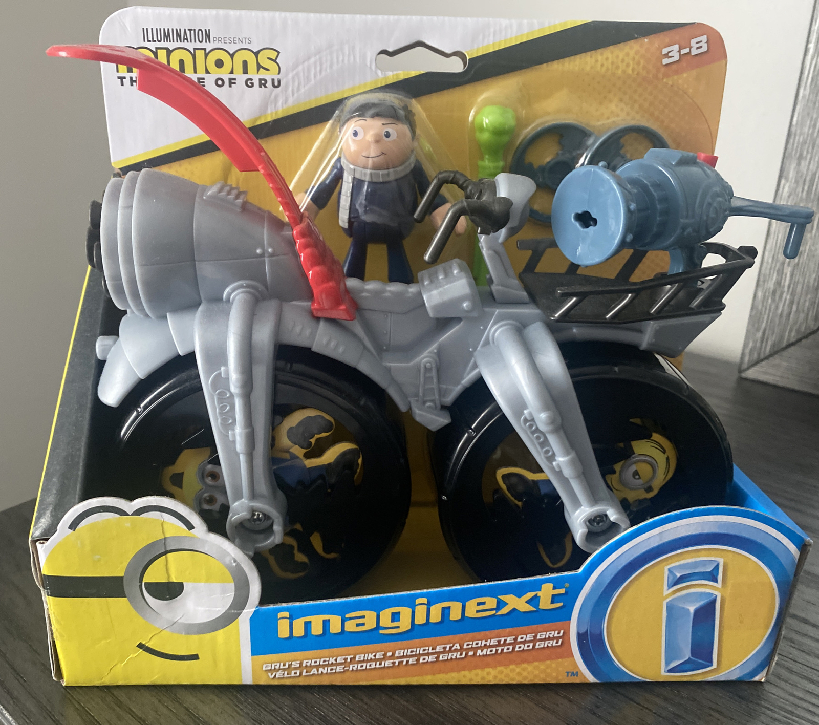 Imaginext Minions The Rise Of Gru Gru's Rocket Launcher Bike & Figure ...