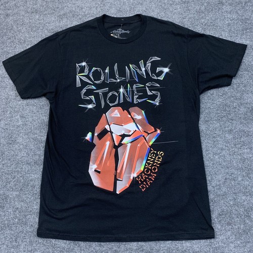 The Rolling Stones Shirt L Large Black Band Tee Hackney Diamonds New ...