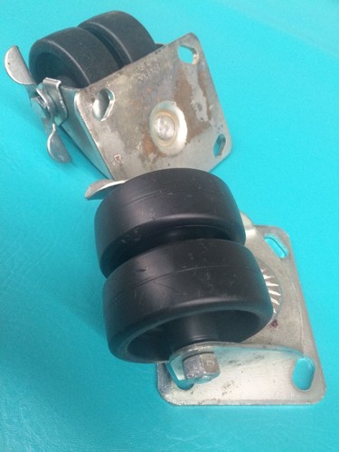 3" Payson Dual Wheel Swivel Caster With Brake Dually Cart Dollie Heavy ...